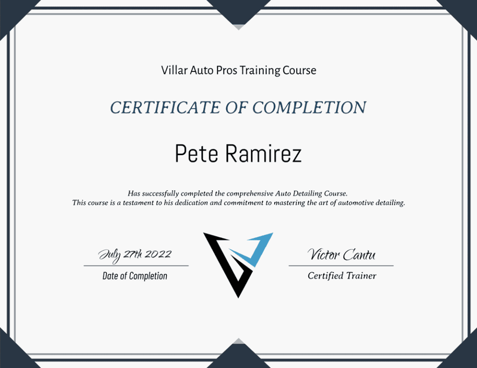 Training Courses - Villar Auto Pros